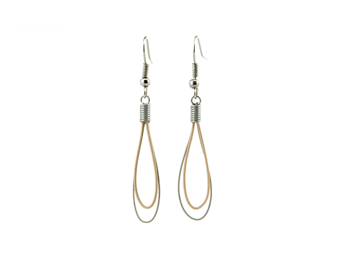 Double Teardrop Guitar String Earrings - Retuned Jewelry – Retuned ...