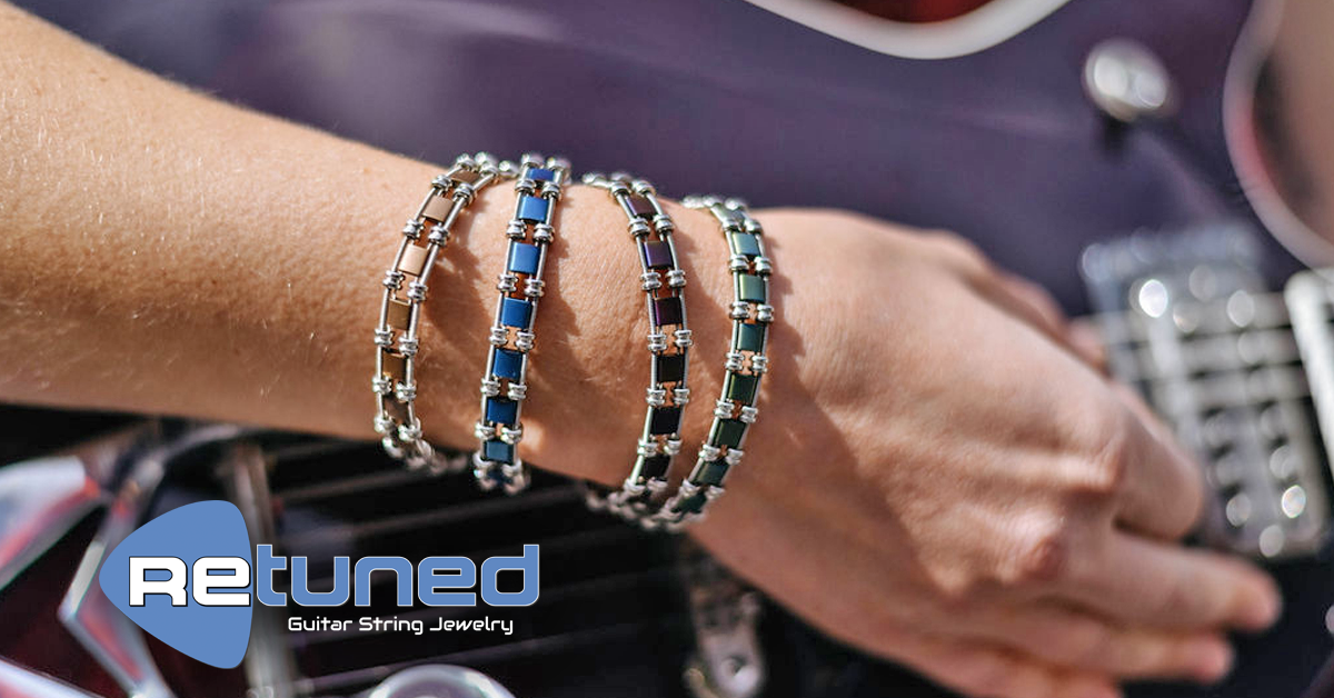 Guitar String Jewelry: Hand made from repurposed, used guitar strings ...