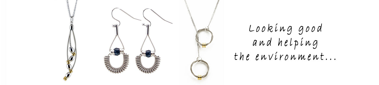 Guitar String Jewelry: Hand made from repurposed, used guitar strings ...