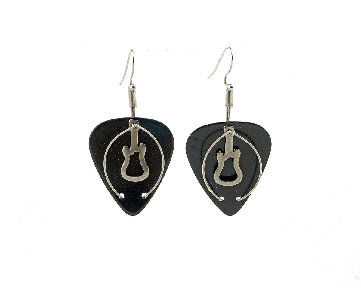 Guitar String Pick Earrings - Retuned Jewelry – Retuned: Guitar String ...