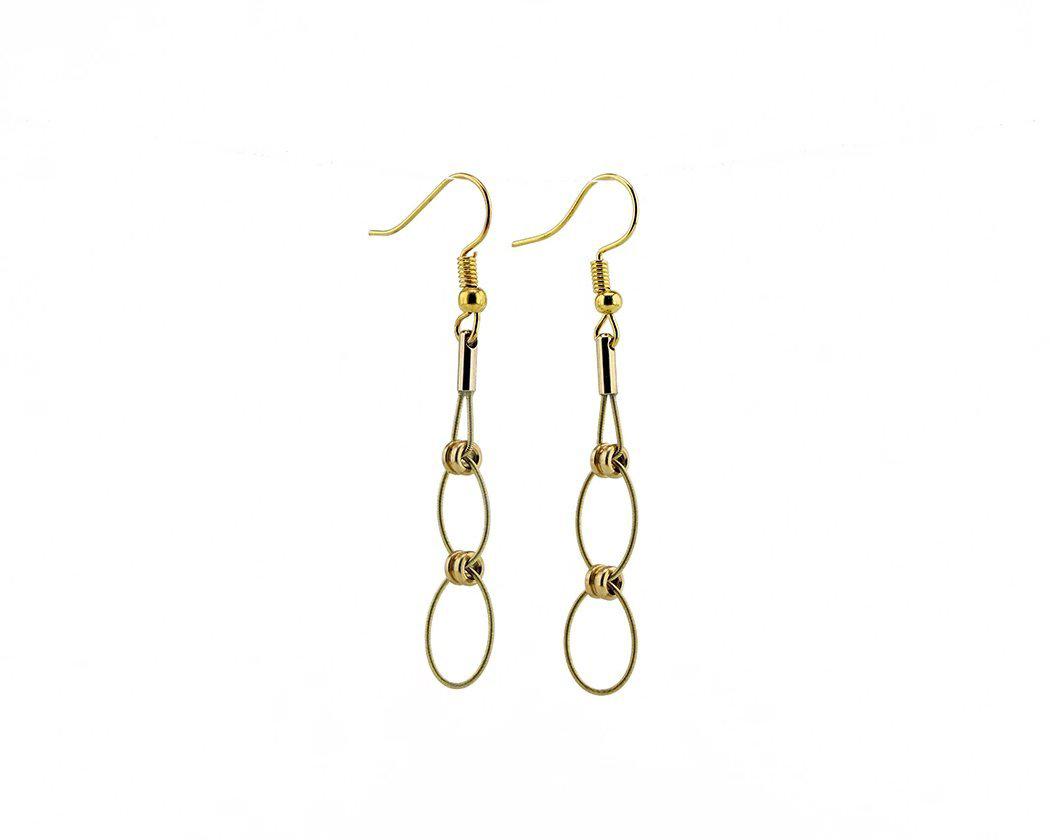 Double Hoop Guitar String Earrings - Retuned Guitar String Jewelry ...