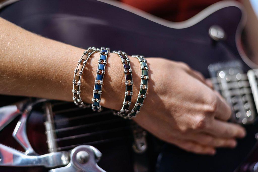 Grace Guitar String Bracelet - Retuned Guitar String Jewelry – Retuned ...